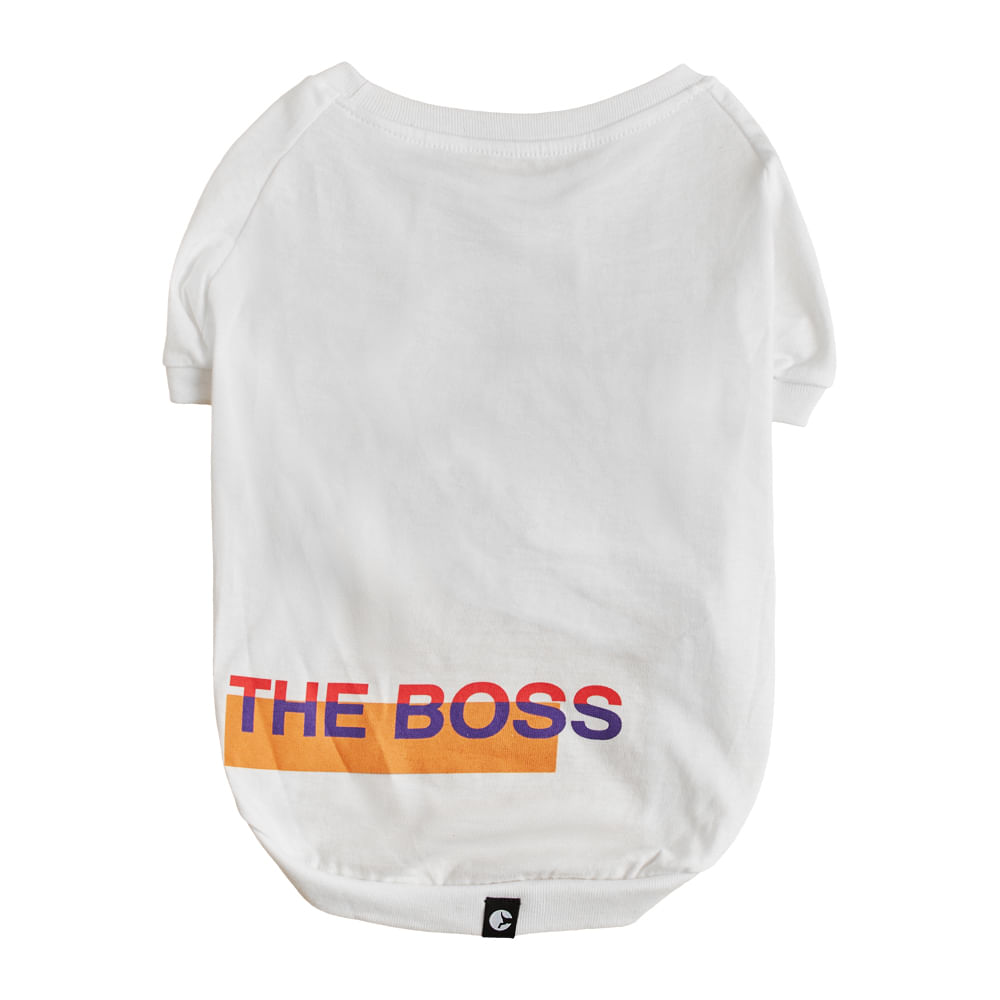 Remera manga ranglan offwhite the boss - Puppis